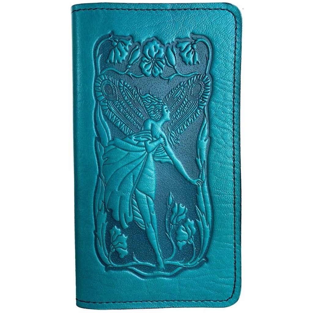 Leather Checkbook Cover I Flower Fairy – Oberon Design Wholesale