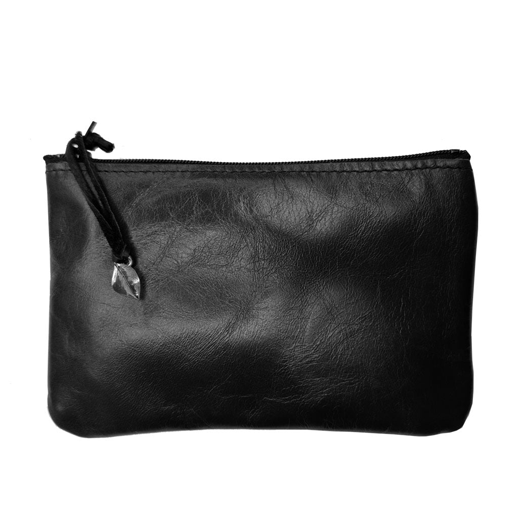 Zipper Pouch, Wallet, Coin Purse in Retro Black – Oberon Design Wholesale
